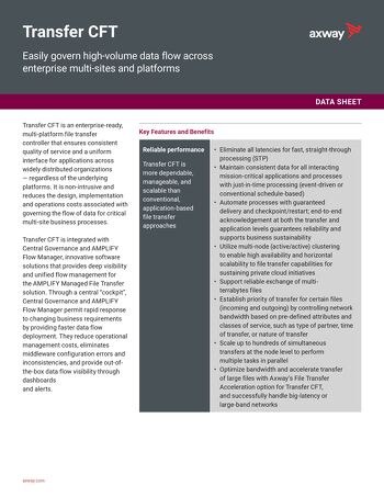 CFT (Cross File Transfer) For Fast & Secure Transfer | Axway